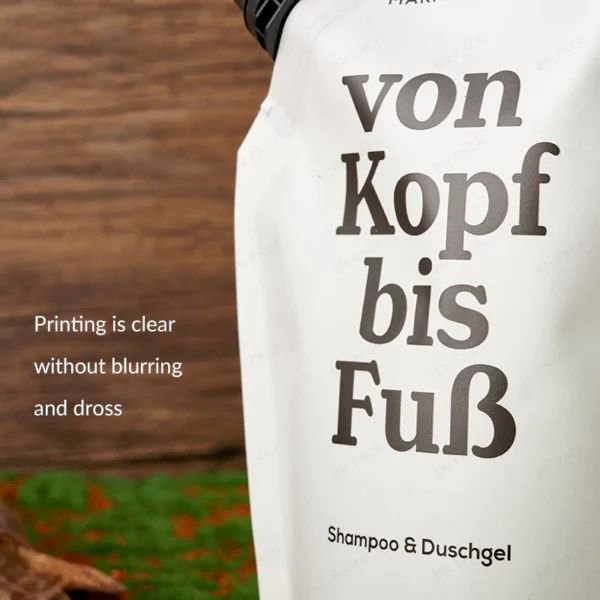 Embalagens flexíveis personalizadas em papel kraft ecológico com bico ...
